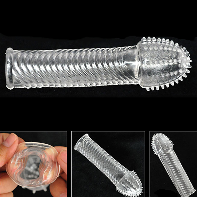 New Reusable Stripe Dotted Ribbed Delay Ring Thicken Thorn Condom New Reusable Stripe Dotted Ribbed Delay Ring Thicken Thorn Condom