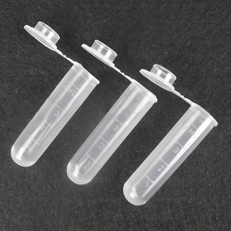 100 PCS 5ml Plastic Micro test tube centrifuge vial Nano Gecache Clear ...