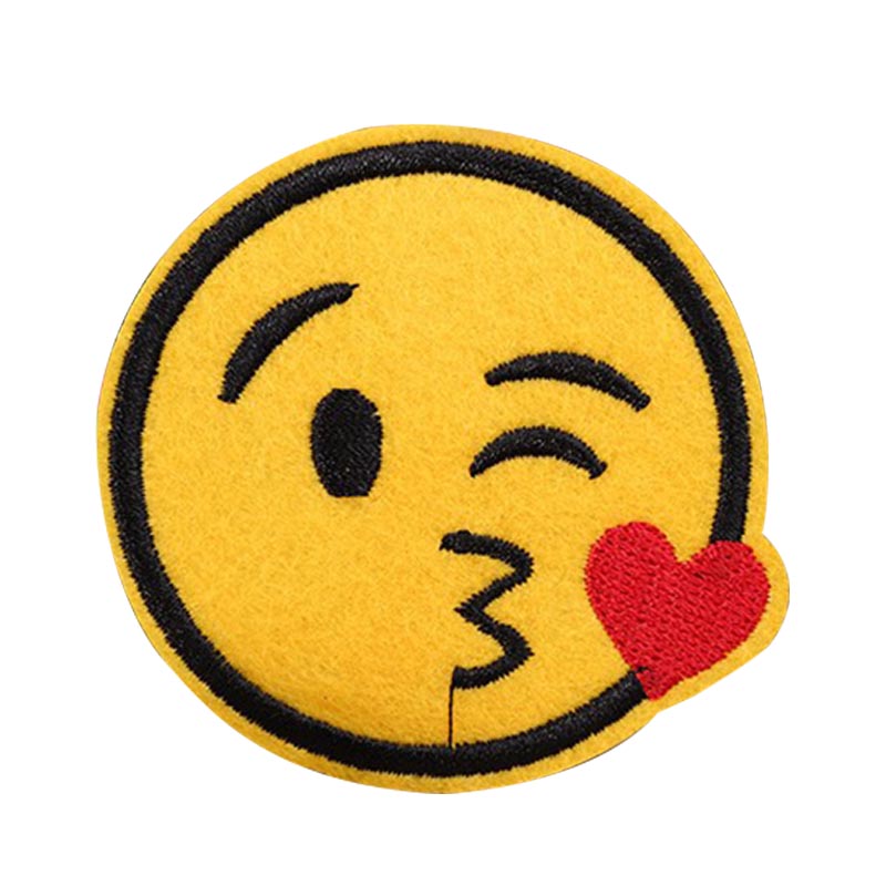 8 pcs emoji expression Iron on Patches Embroidered Badge Applique patch ...