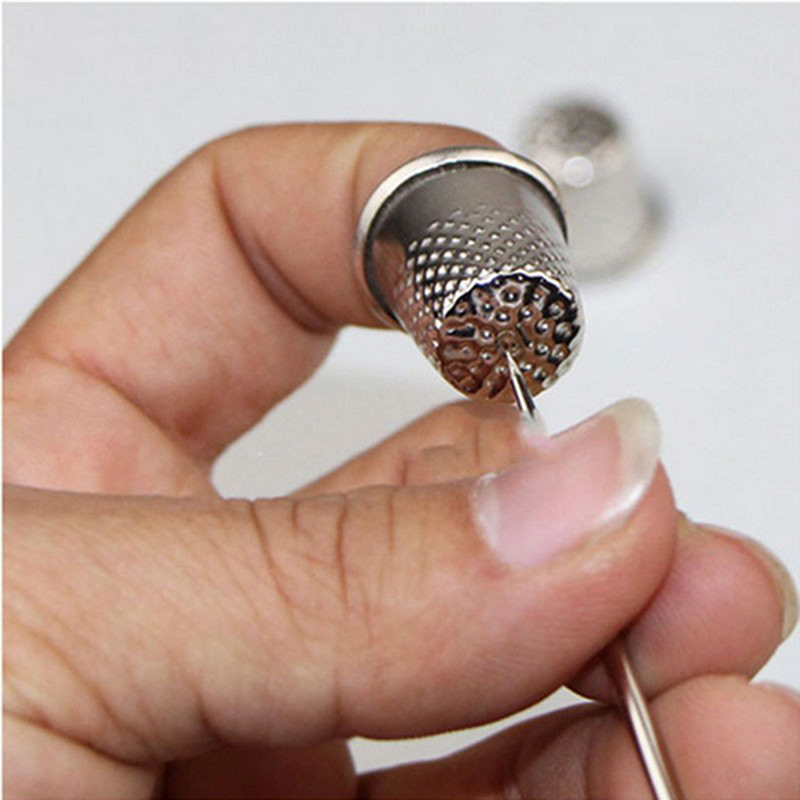 10Pcs/Pack Finger Thimble Sewing Grip Finger Metal Shield Protector ...