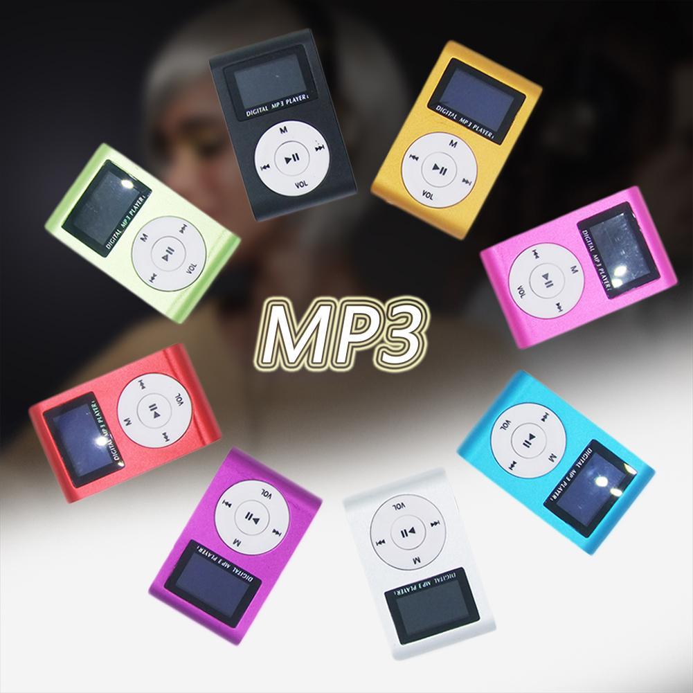 Buy Mini Clip MP3 Player LCD Screen Support 32GB Micro SD TF Card Radio ...