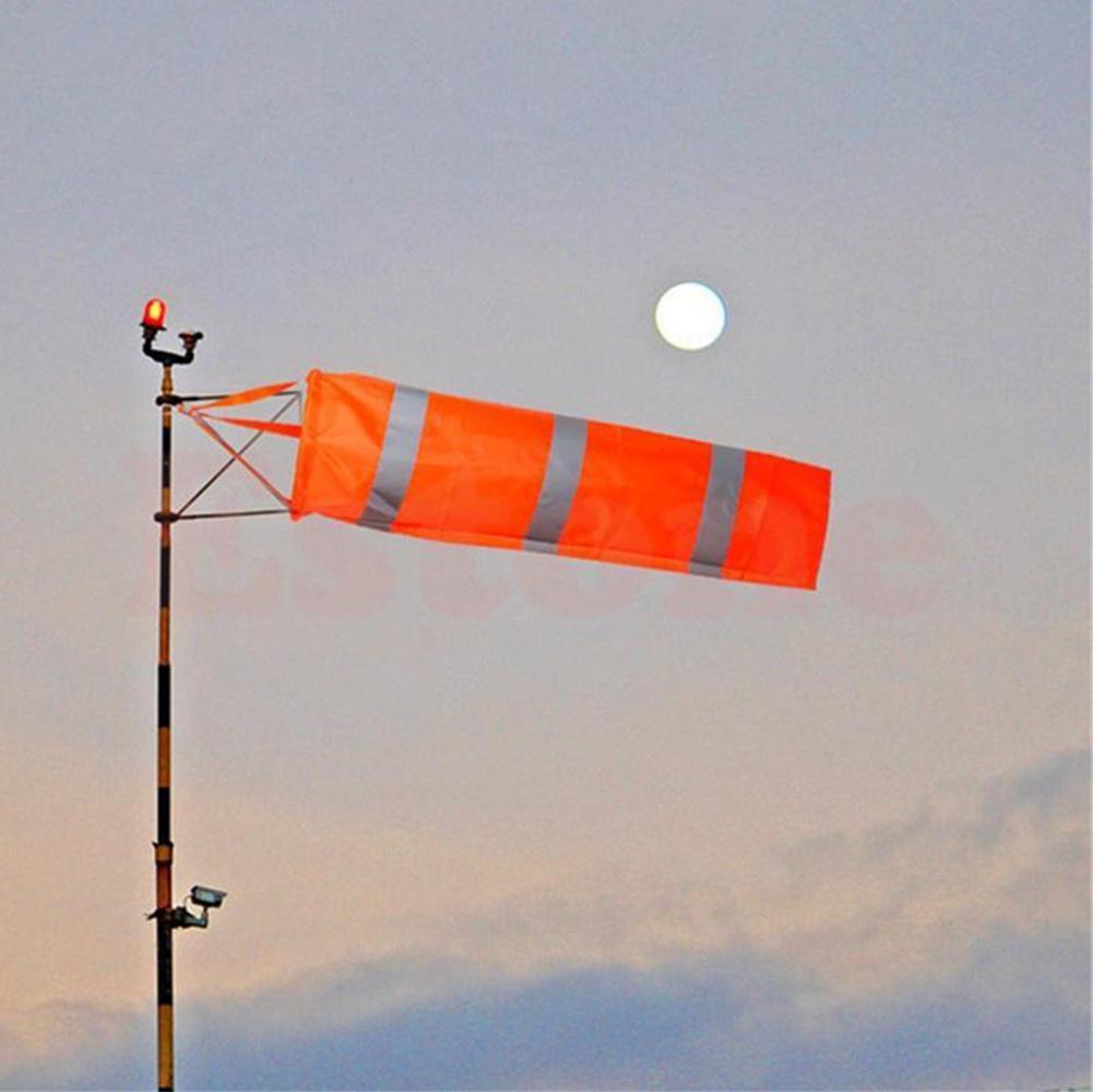 Airport Windsock 30" Long Outdoor Wind SOCK w/ Reflective Belts Grommet ...
