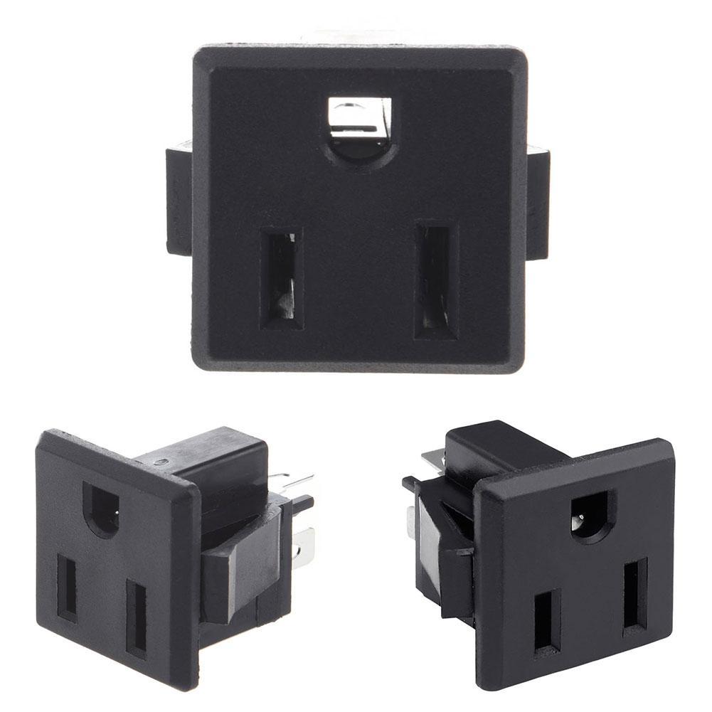 Us Plug Ac 125v 15a Panel Mount Us Outlet Power Socket