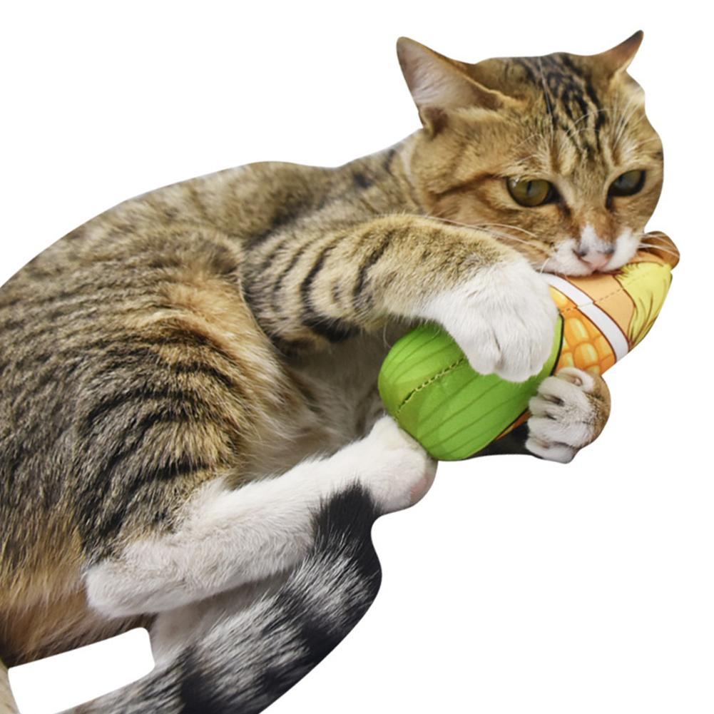 Cat Toy Plush Corn Corn Pet Kitten Funny Catnip Toy Creative Funny Cat ...